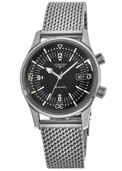 Longines Legend Diver Automatic 42mm Black Dial Steel Men's Watch L3 ...