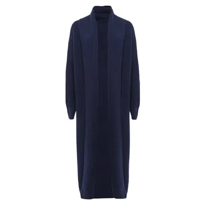 Loop Cashmere Women's Ribbed Cashmere Coatigan In Midnight Blue | ModeSens