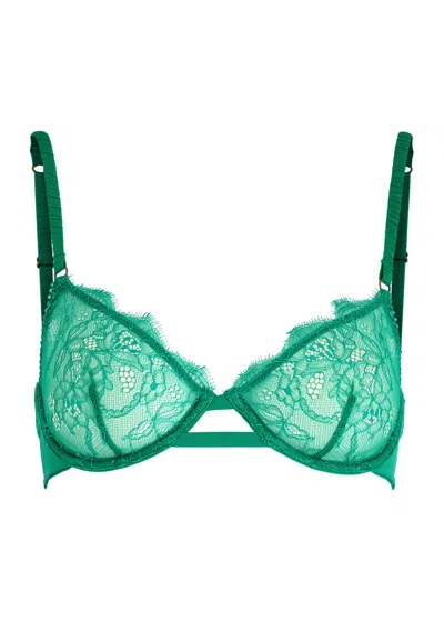 Love Stories Romeo Lace Underwired Bra In Green | ModeSens