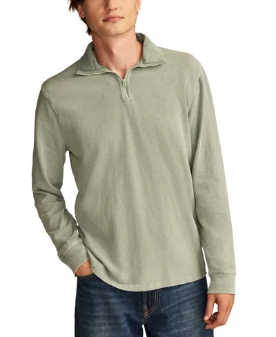 Lucky Brand Men's Weekend Slub Quarter Zip Sweatshirt In Slate Gray ...