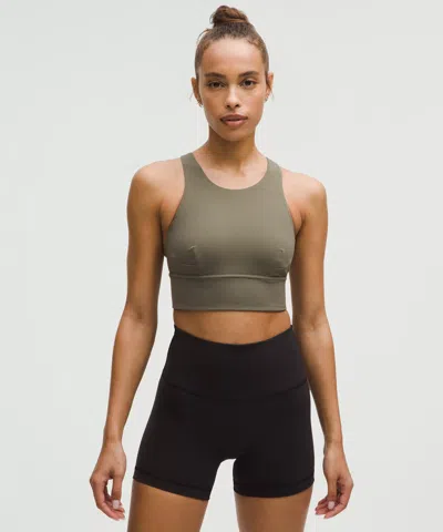 Lululemon Wunder Train Longline Bra Medium Support, C/d Cup In Gray ...