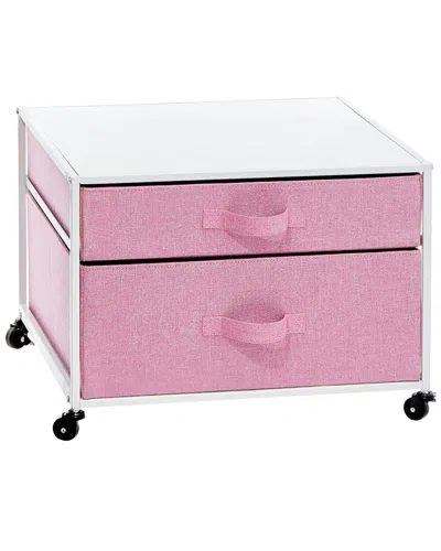 M Design 2-drawer Rolling Fridge Cart In Pink | ModeSens
