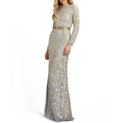Mac Duggal Womens Mesh Embellished Evening Dress In Multi | ModeSens