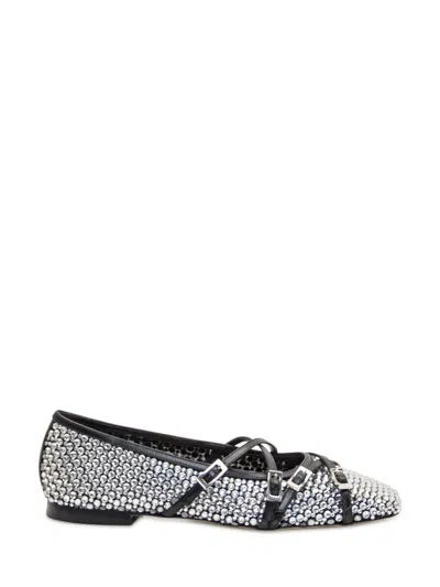 Mach & Mach 'crystal Net' Ballet Flats In Black | ModeSens