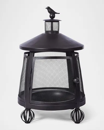 Mackenzie-childs Bird On Ball Chimney Fire Pit In Black | ModeSens