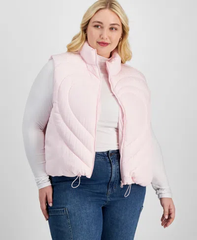 Madden Girl Trendy Plus Size Star Puffer Vest In Tender Touch | ModeSens
