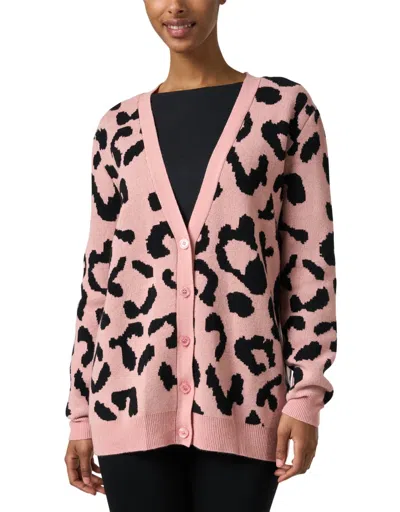 Madeleine Thompson Cecelia Wool Cashmere Cardigan In Pink Leopard ...