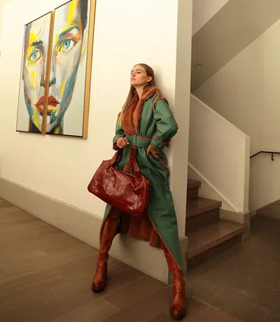 Madison Maison ™ Brown Leather Platform Knee High Boot In 41 | ModeSens