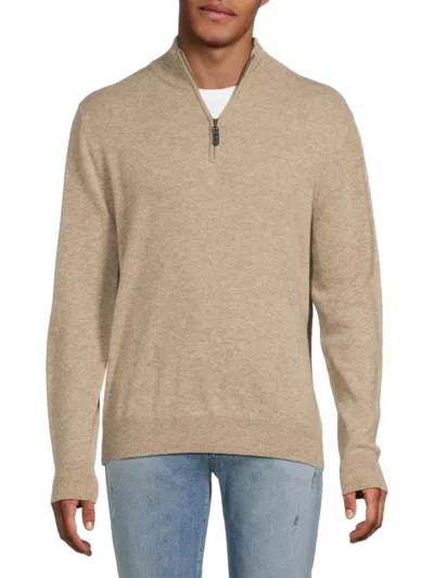 Magaschoni Men's Cashmere Pullover In Mushroom Heather | ModeSens
