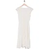 Maisie Flutter Sleeve Cotton Gauze Midi Dress In White | ModeSens