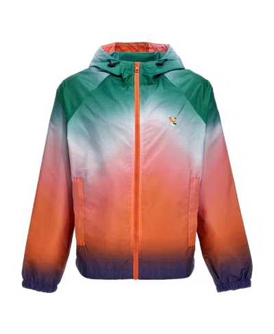 Maison Kitsuné Hooded Casual Jacket In Multicolor | ModeSens