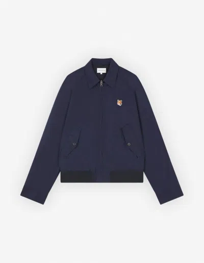 Maison Kitsuné Lightweight Ink-blue Cotton-blend Jacket | ModeSens