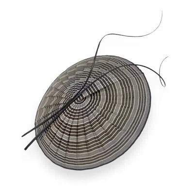Maison Laurette Women's Black / White Buntal Straw Graphic Cocktail Hat ...