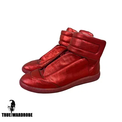 Pre-owned Maison Margiela Future High Red Metallic Sneakers | ModeSens