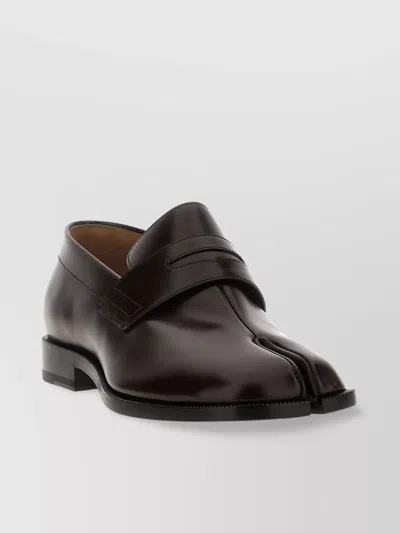 Maison Margiela Split-toe Leather Sole Loafers | ModeSens