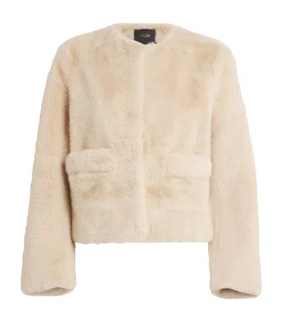Maje Faux Fur Vifanito Jacket In Neutral | ModeSens