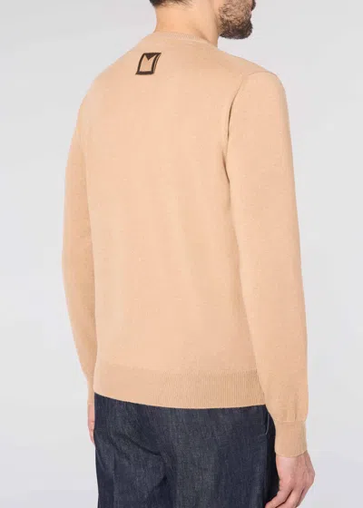 Malo Cashmere V Neck Sweater In Neutral | ModeSens