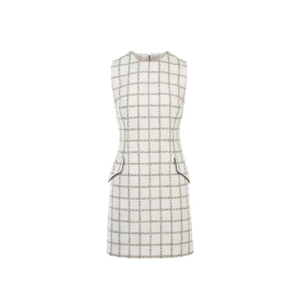 Mammu Couture Women's Dress Hailey - White Checkered | ModeSens