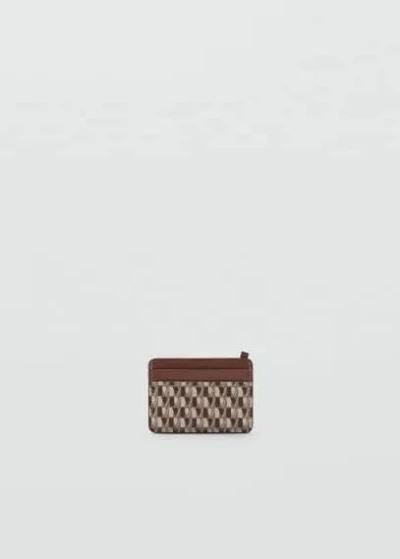 Mango Card Holder With Printed Logo Leather | ModeSens