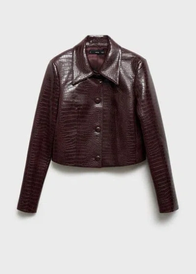 Mango Jacket Burgundy In Red | ModeSens