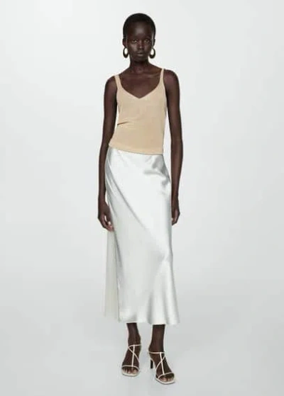 Mango Lurex Knitted Top Gold | ModeSens