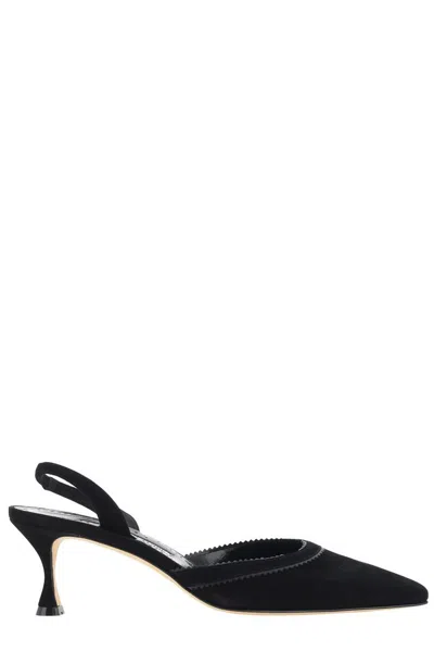 Manolo Blahnik Brontiasli Slingback Pumps In Black | ModeSens
