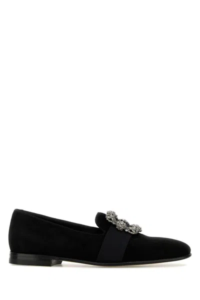 Manolo Blahnik Moccasters In Black | ModeSens
