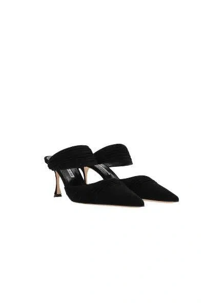 Manolo Blahnik Sandals In Black | ModeSens