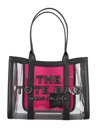 Marc Jacobs Clear Medium Tote Bag In Black | ModeSens