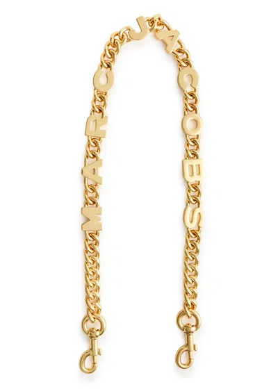 Marc Jacobs Logo Chain Shoulder Strap In Gold | ModeSens