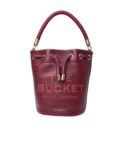 Marc Jacobs Logo Embossed The Bucket Bag In Red | ModeSens
