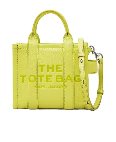 Marc Jacobs The Leather Mini Top Handle Bag In Yellow | ModeSens