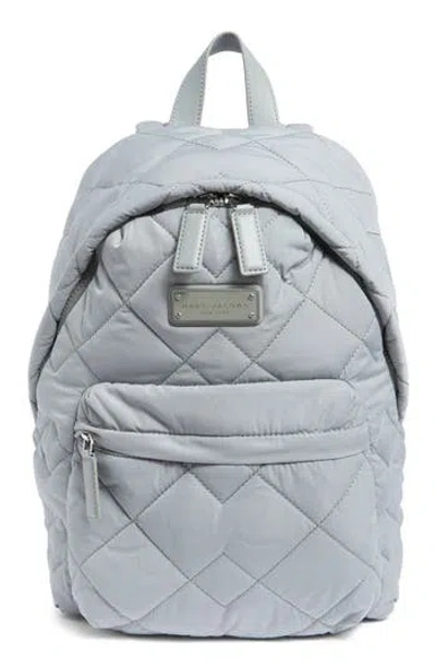 Marc Jacobs Quilted Nylon School Backpack In Rock Grey | ModeSens