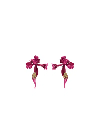 Marc Jacobs The Future Flower-detailing Earrings In Red | ModeSens