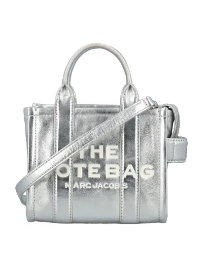 Marc Jacobs The Mini Tote Bag In Metallic Silver | ModeSens