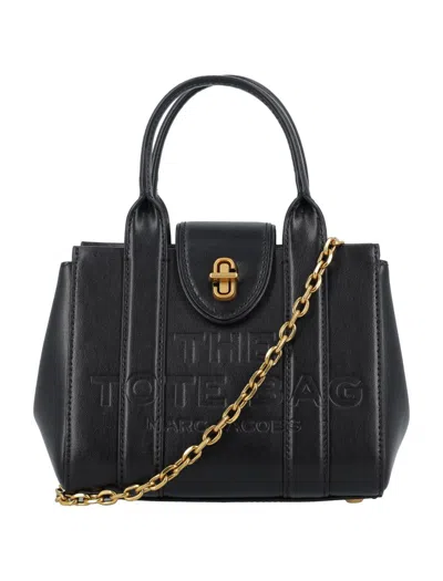 Marc Jacobs The Mini Tote Turn Lock Bag In Black | ModeSens