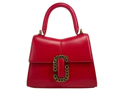 Marc Jacobs The St Marc Mini Top Handle Satchel Crossbody Bag Red In ...