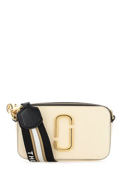 Marc Jacobs Two-tone Leather Snapshot Crossbody Bag In New Cloud White Multi | ModeSens