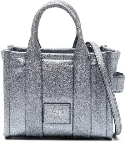Marc Jacobs Women's Mini Glitter Tote Bag In Silver | ModeSens