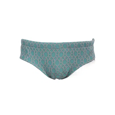 Maria Aristidou Men's Green / Neutrals Obelos Swim Brief | ModeSens