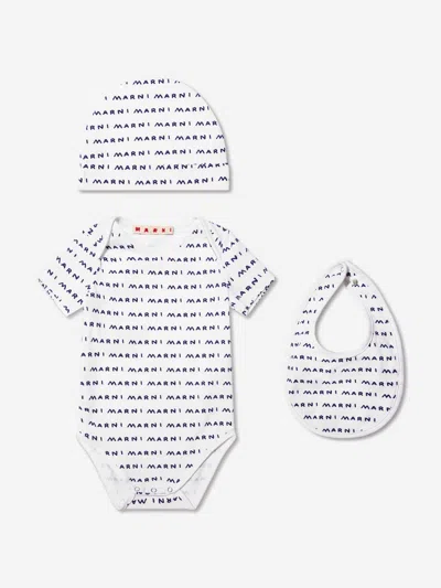 Marni Kids' Baby 3 Piece Gift Set In White | ModeSens