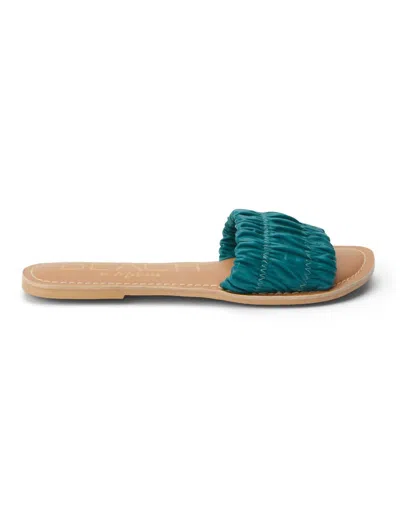 Matisse Channel Slide In Teal In Blue | ModeSens