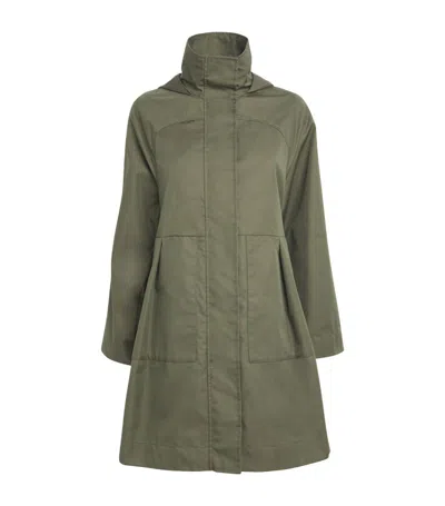 Max & Co Hooded Rain Jacket In Green | ModeSens