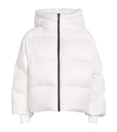 Max & Co Kids' Hooded Technical Puffer Coat In White | ModeSens