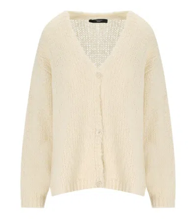 Max Mara Arduino Ecru Cardigan In White | ModeSens