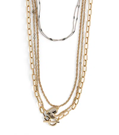 Max Mara Chain Necklaces In Yellow | ModeSens