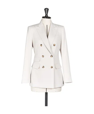 Max Mara Double-breasted Suit Jacket In White | ModeSens