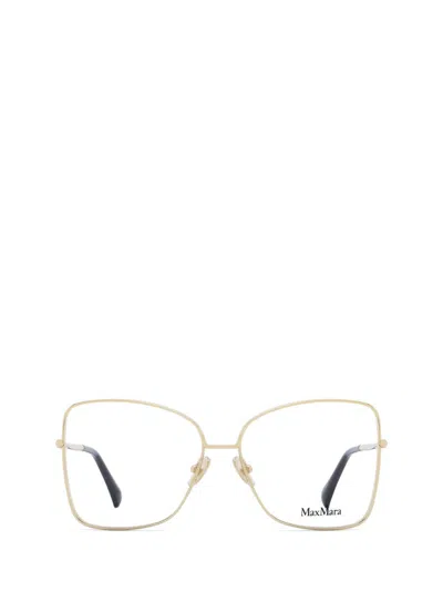 Max Mara Eyeglasses In Shiny Pale Gold | ModeSens