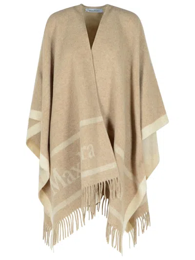 Max Mara 'hilde' Beige Wool Cape Women In Neutral | ModeSens