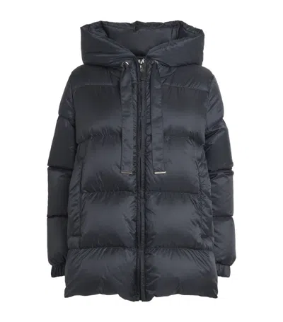 Max Mara Hooded Puffer Jacket In Midnight Blue | ModeSens